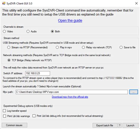 sysdvr extendedsocketexception when streaming via rtsp · issue 37