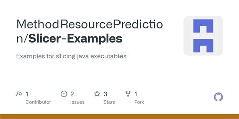 GitHub MethodResourcePrediction Slicer Examples Examples For Slicing Java Executables