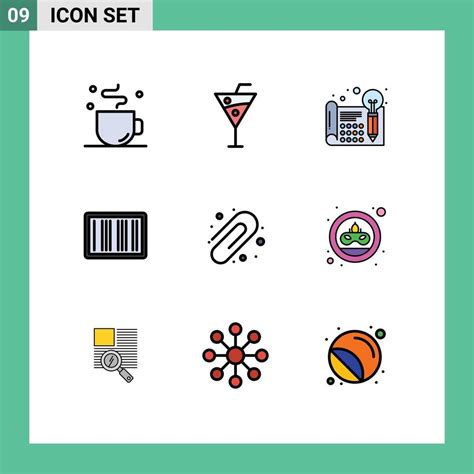 9 User Interface Filledline Flat Color Pack Of Modern Signs And Symbols