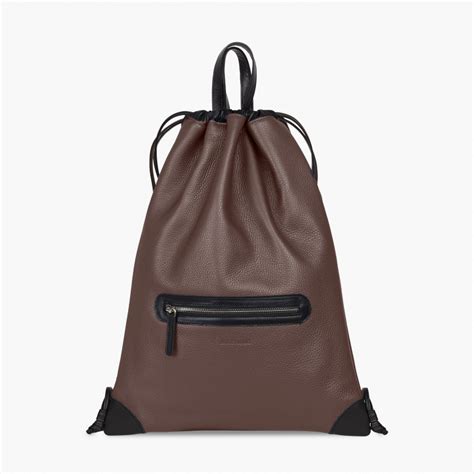 Drawstring Backpack Brown