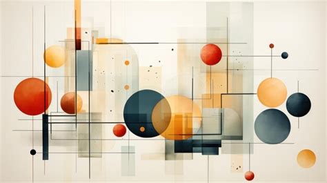Premium Ai Image Abstract Art With Colorful Circles And Intersecting