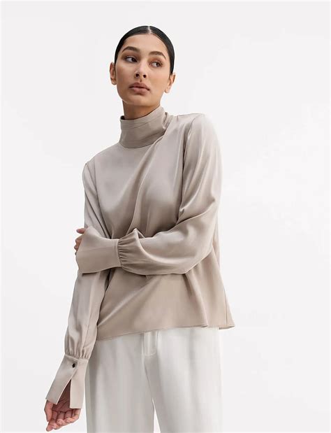 Ahlvar Gallery Luna Silk Blouse Agy1443 Långärmade Blusar