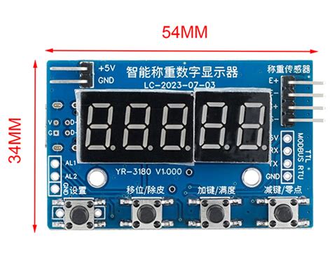 Intelligent Weighing Digital Display Module Ttl Modbus Rtu Controller 24bit Adc Signal