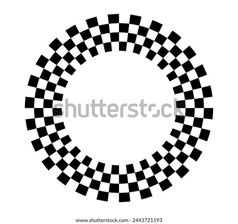 Checkered Circle Frame Circle Frame Checkerboard Stock Vector Royalty Free 2443721193