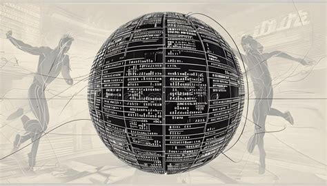 Illustration Of An Abstract Rotating Digital Sphere With Resembling Pattern Stock Illustration