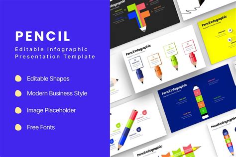 Pencil Infographic Powerpoint Template Presentation Template 98989