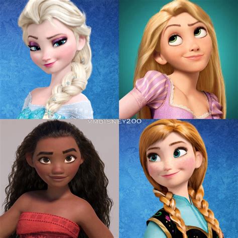 Mmdisney200 — Moana Elsa Anna And Rapunzel