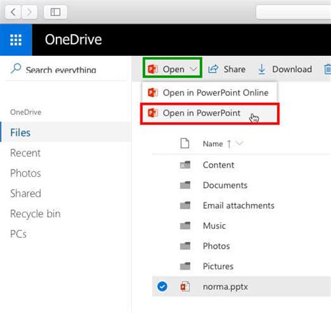Open From Onedrive In Powerpoint For Mac