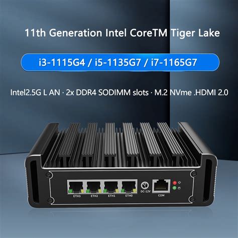 G31 11th Gen Fanless N5105 Mini Pc Intel I7 1165g7 I5 1145g7 4x Intel I225 2 5g Lan Pfsense