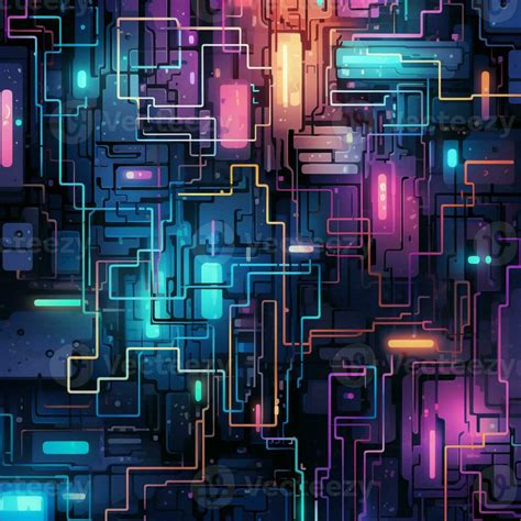 Abstract Background Circuit Board Pattern Technology Digital Concept Ai Generative 30436405