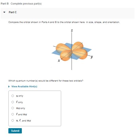 Solved Part A What Is The Angular Momentum Quantum Number Chegg