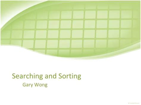 PPT Searching And Sorting PowerPoint Presentation Free Download ID