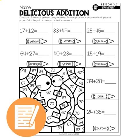 Lucky To Learn Math 2 Digit Addition With Expanded Form Lesson 32 Independent Practice