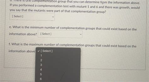 Solved Below Is A Partially Filled In Complementation Table Chegg Com