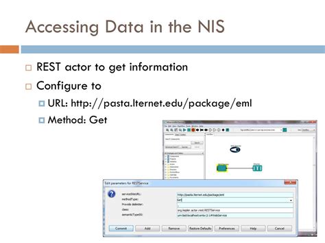 Ppt Accessing Data In The Nis Using The Kepler Workflow System