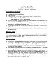 Psychology 216 Exam 3 Study Guide Fall 2021 Course Hero