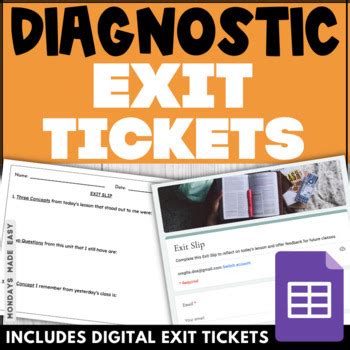 Exit Tickets Digital Exit Tickets And Ready To Print Exit Slips Any Subject