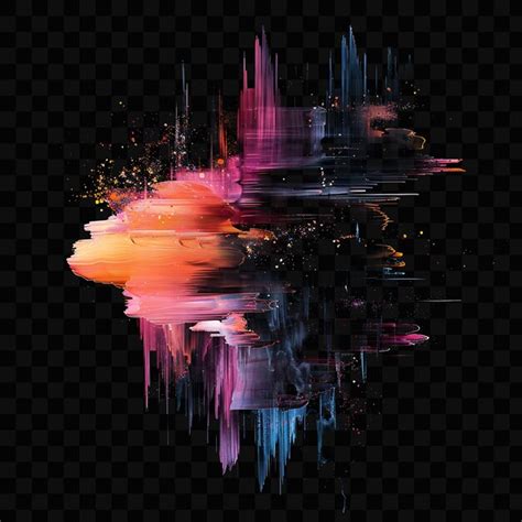 Premium Psd Glitch Music Video With Distorted Visuals And Abstract