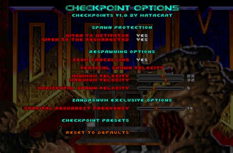 Github Matakrowcheckpoints Checkpoint System For Zdoom Ports
