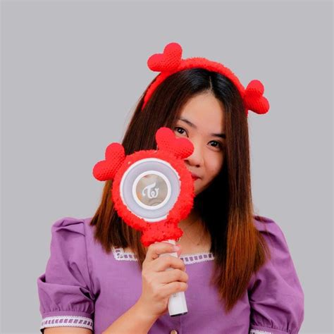 Twice Candybong Crochet Cover And Headband Set K Pop Lightstick