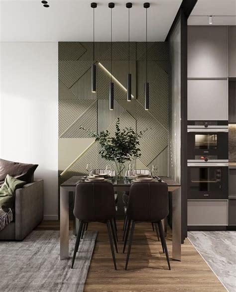 Стеновые панели в интерьере варианты с гипсовыми панелями Dinning