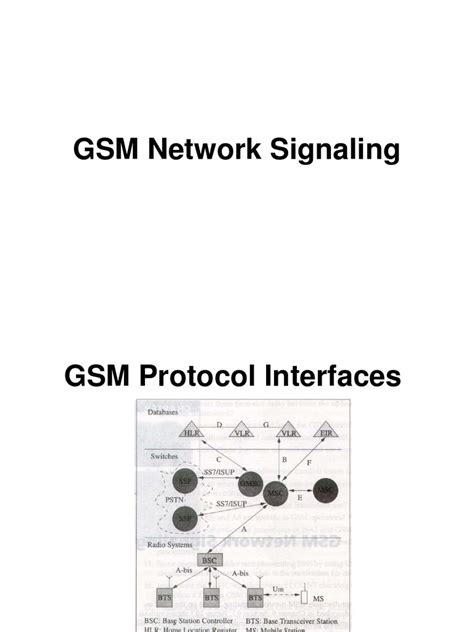 Gsm Network Signaling Pdf Computer Network Network Architecture