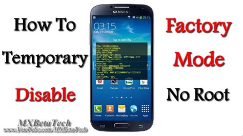 Samsung Galaxy S4 How To Temporary Disable Factory Mode Youtube