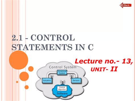 Control Statements Array Pointer Structures Ppt