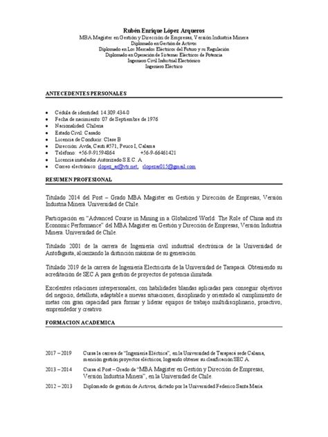Curriculumvitae Rla 2021 01 27 Pdf Ingenieria Eléctrica Automatización