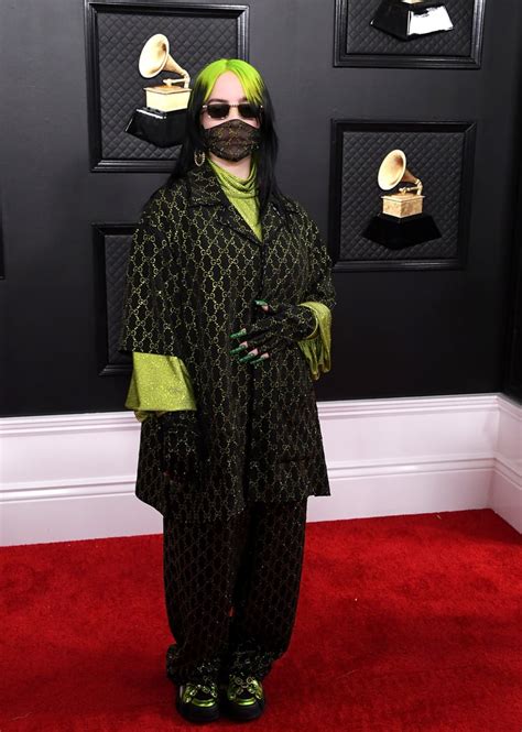 Billie Eilishs Gucci Outfit At The 2020 Grammys Popsugar Fashion