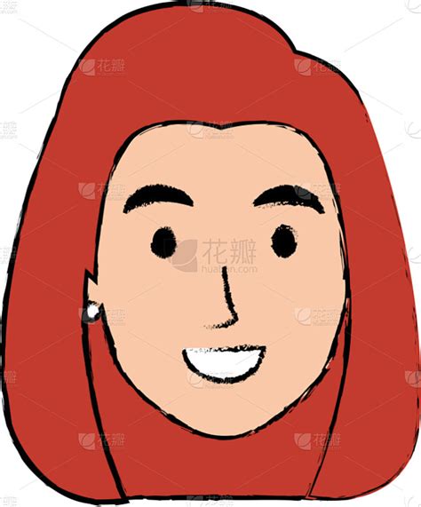 性格 人的头部 头像 分离着色 可爱的 肖像 图像 青少年 女人
