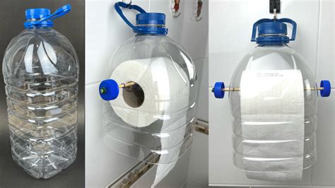 ที่ใส่กระดาษทิชชู่จากขวดพลาสติก Diy Toilet Paper Holder From Plastic