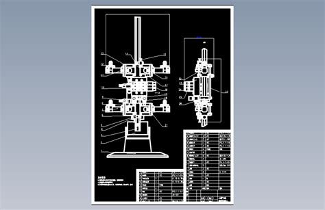 小型气动爬杆机器人CAD装配图 AutoCAD 2004 模型图纸下载 懒石网