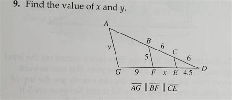 Solved 9 Find The Value Of X And Y Chegg Com Solved 9 Find The Value Of X And Y Chegg Com