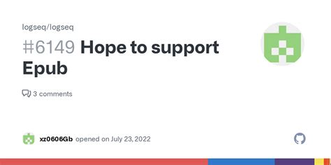 Hope To Support Epub Issue Logseq Logseq Github