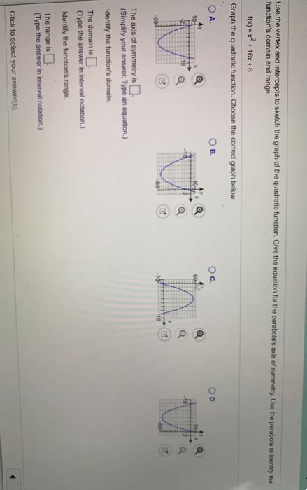 solved use the vertex and intercepts to sketch the graph of