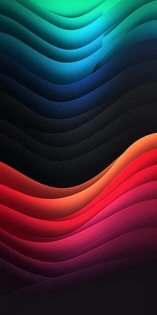 Premium Ai Image A Close Up Of A Colorful Wave Pattern On A Black Background Generative Ai