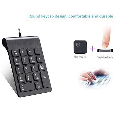 Usb Wired Numeric Keypad Numpad 18 Keys Digital Keyboard For Accounting Teller Laptop Windows