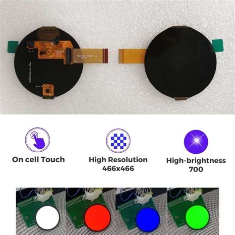1 75 Inch AMOLED Round On Cell Touch 466x466 MIPI QSPI