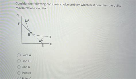 Solved Consider The Following Consumer Choice Problem Which