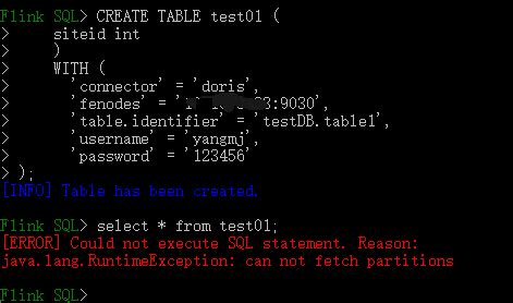 flink doris connector 使用报错 Issue apache doris GitHub