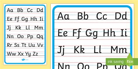 Lower And Upper Case Letters