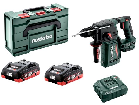 Metabo Kh 18 Ltx Bl 24 18v Li Ion Accu Combihamer Set 2x4 0ah Lihd Accu In Metabox Boormachine