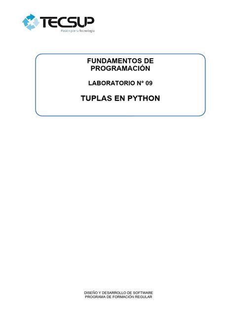 Lab 09 Tuplas Pdf Python Lenguaje De Programación Laboratorios