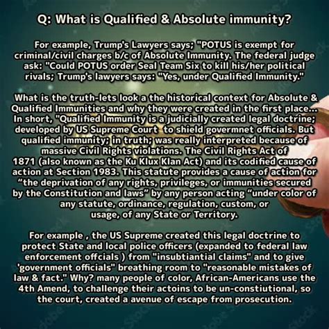 Eric R Clayborn On Linkedin Q What Is Qualifiedabsolute Immunity