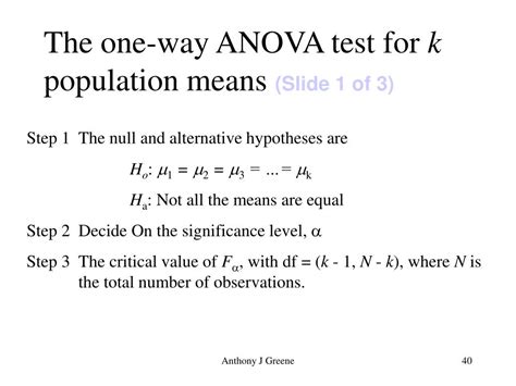 ppt anova analysis of variance powerpoint presentation free
