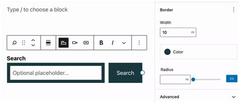 Border Settings Overview WordPress Org Documentation