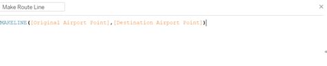 create flight route map in tableau part 1 basic spatial calculation