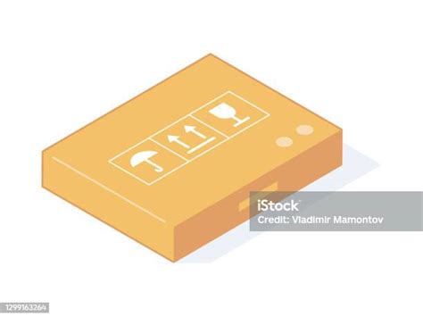 배달 또는 보관품을 위해 등도 측정 판지 상자를 닫습니다 3차원 형태에 대한 스톡 벡터 아트 및 기타 이미지 3차원 형태 갈색 공예 Istock