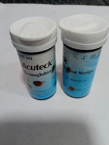Paper Acuteck Hb Test Strips 50 Model Namenumber Hbs 102 At ₹ 16 In Mumbai